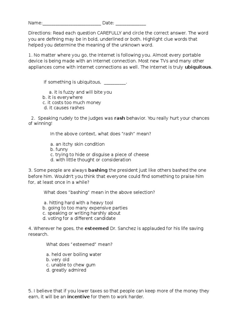 English 7 Unit 3 Lesson 22 Activity 2 | PDF