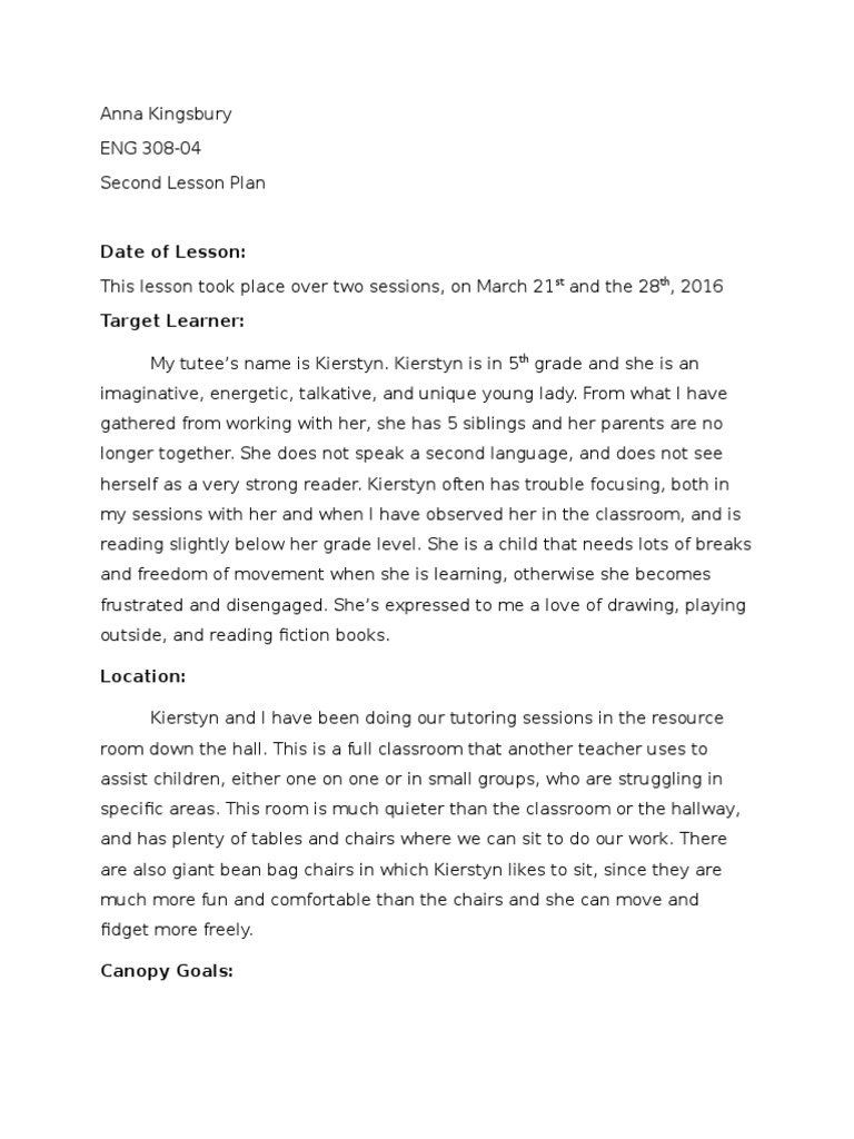 Lesson Plan 2 | PDF | Poetry | Classroom