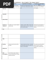 Film Analysis Worksheet Guide | PDF | Cinematography | Genre