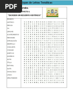 Sopa de Letras de Desastres Naturales - 20 | PDF