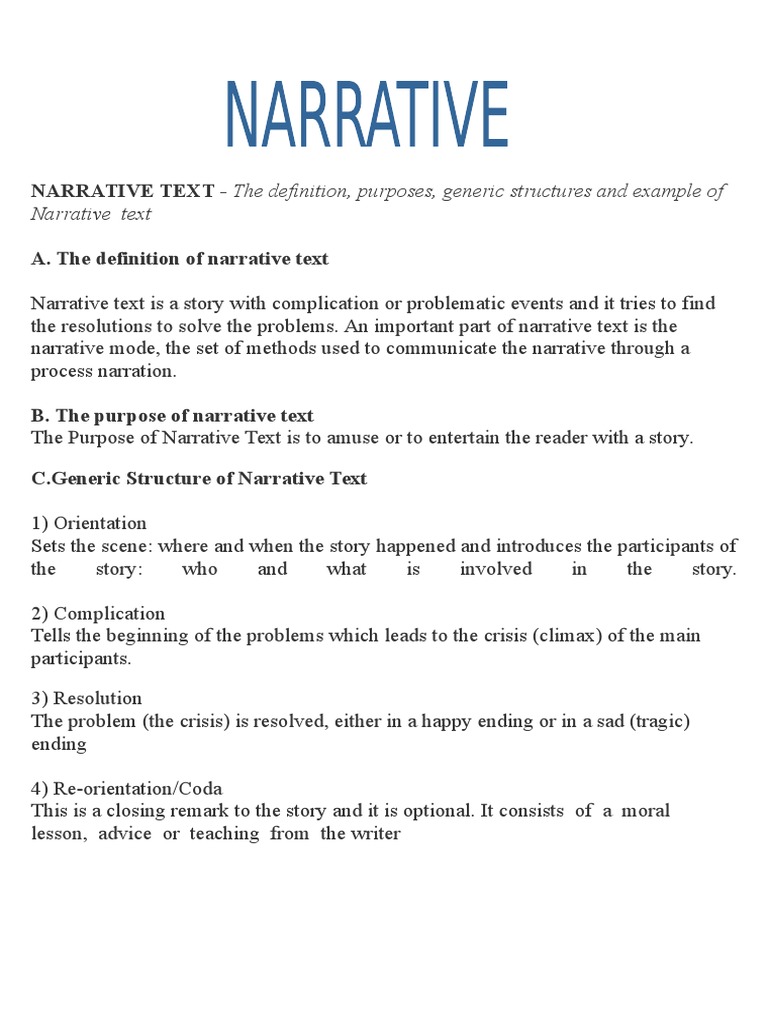 Narrative Text | PDF | Narrative | Schools