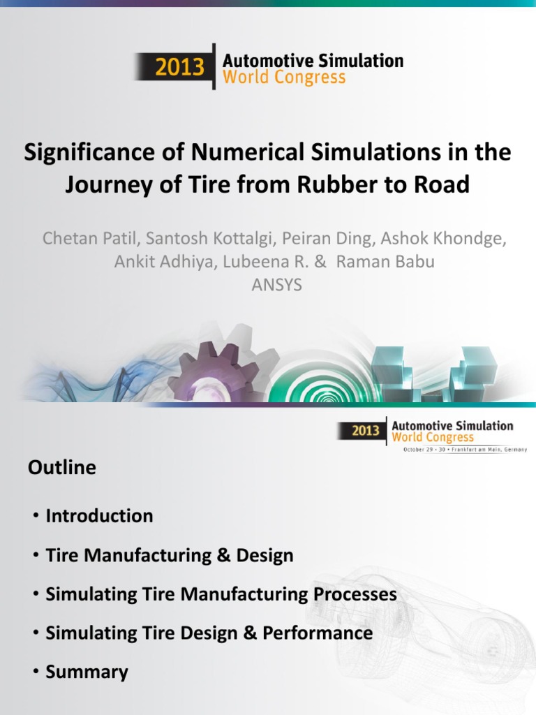Significance of Simulation in The Journey of Tire From Rubber To Road ...