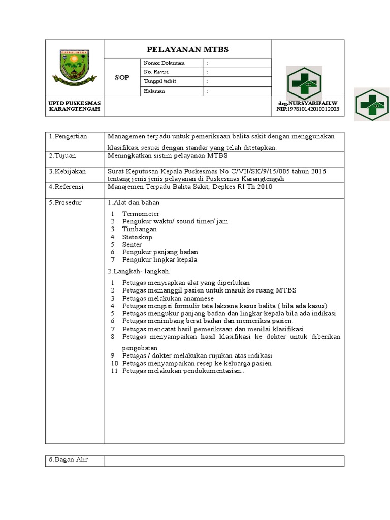 Sop Pelayanan Mtbs | PDF | Pengembangan Diri | Sains & Matematika
