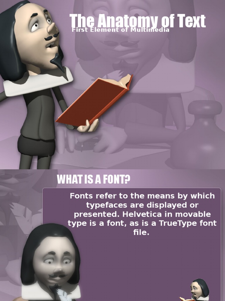 The Anatomy of Text: First Element of Multimedia | PDF | Typefaces | Serif