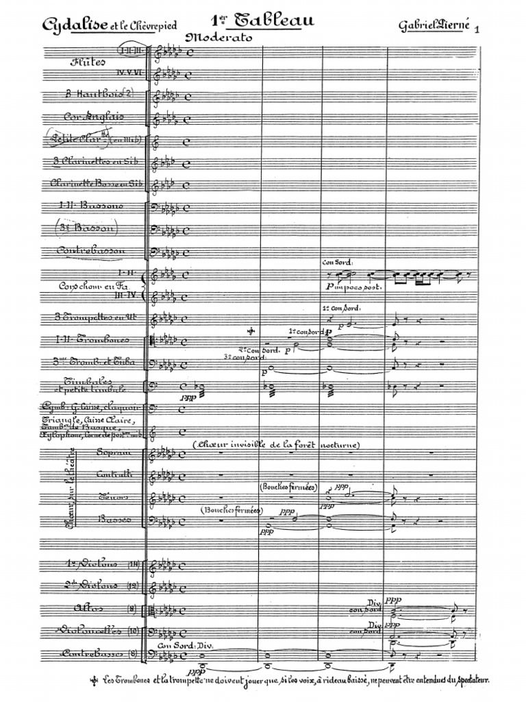 Gabriel Pierne - Cydalise Full Score (Part I) PDF | PDF