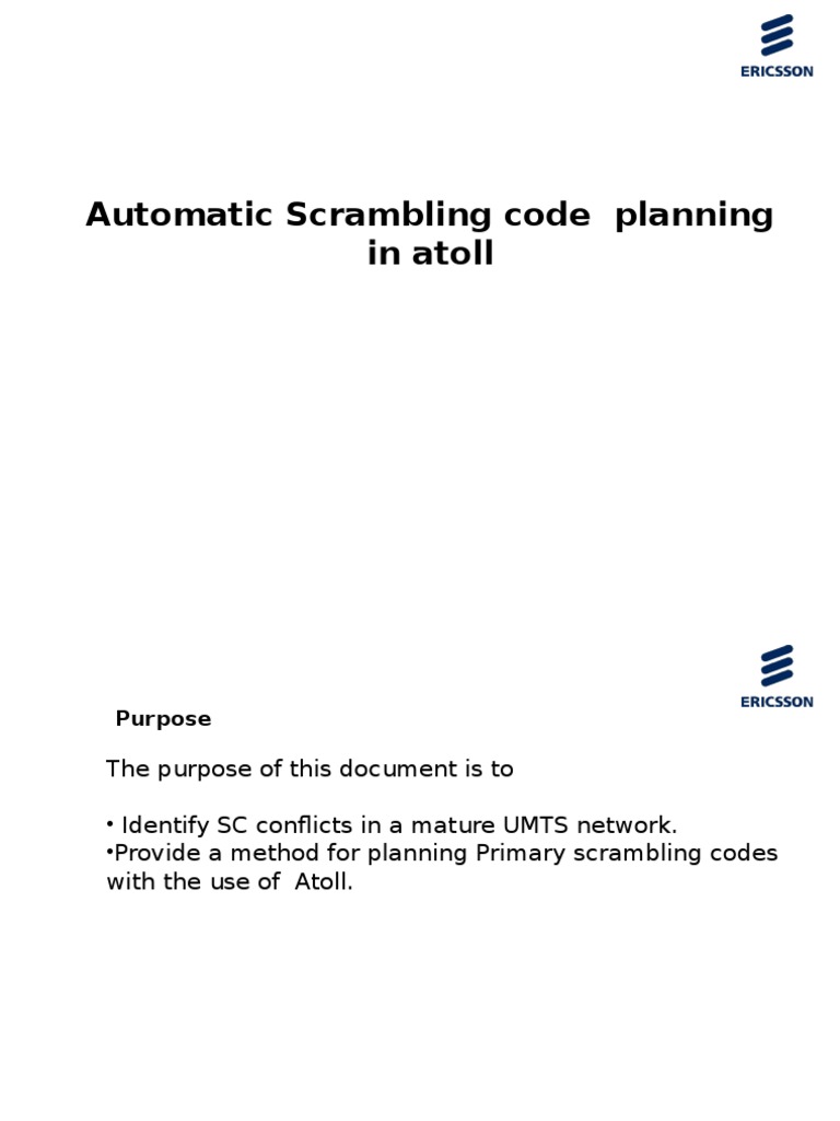 Identifying SC Planning Issues and SC Planning in Atoll | PDF ...