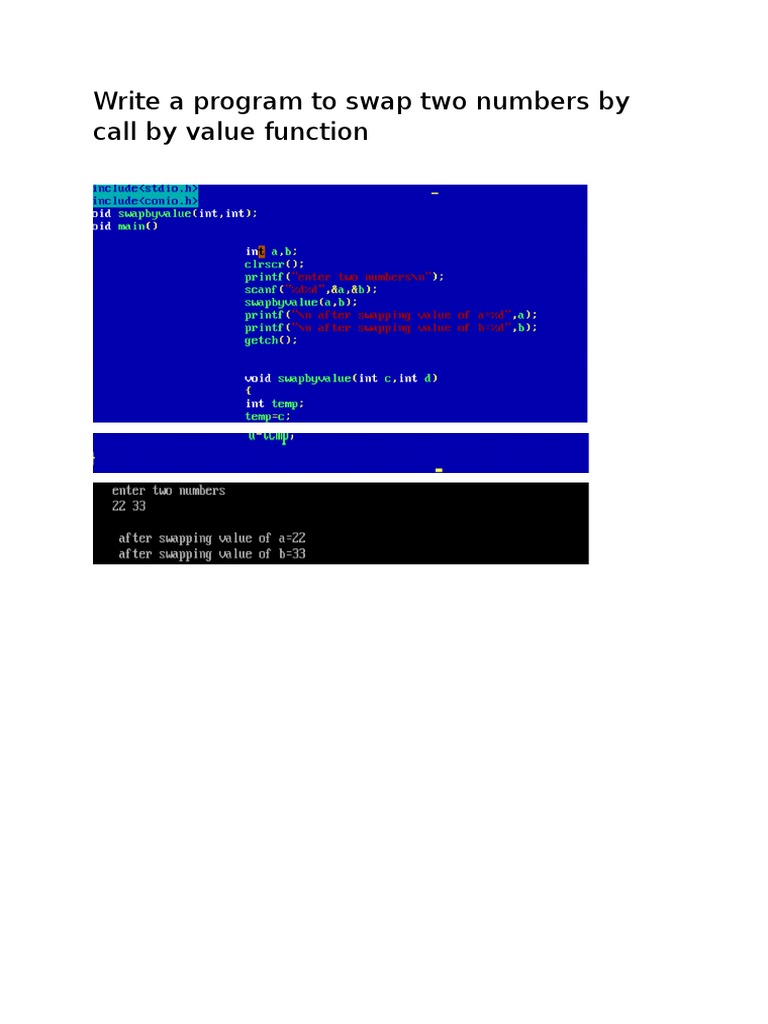Call by Value, Call by Referen2222222ce | PDF
