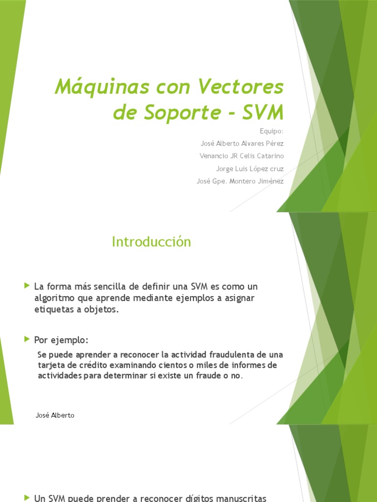 Máquinas Con Vectores de Soporte - SVM | Máquinas de vectores soporte ...