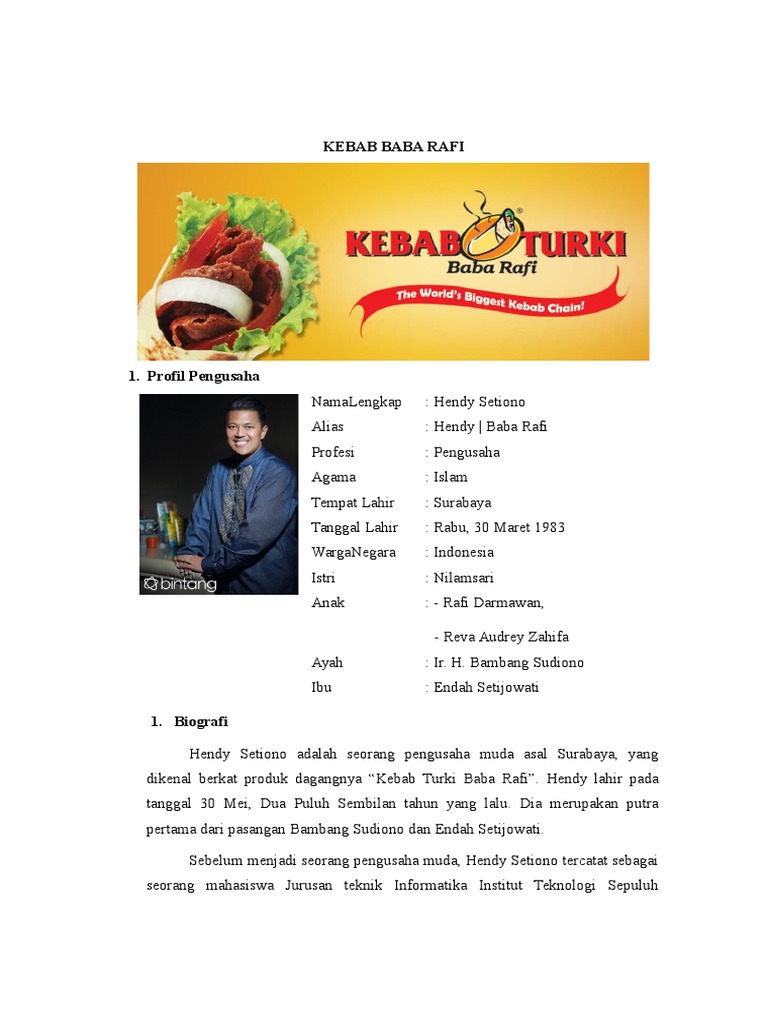 Franchise Kebab Baba Rafi | PDF