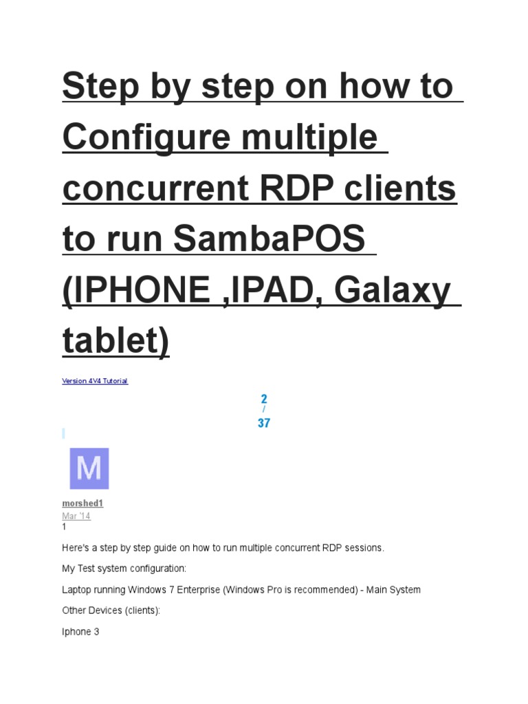 Stepbysteponhowto Configuremultipleconcurrent RDP | PDF | Remote ...