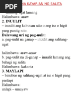 Mga Salitang Inuulit | PDF