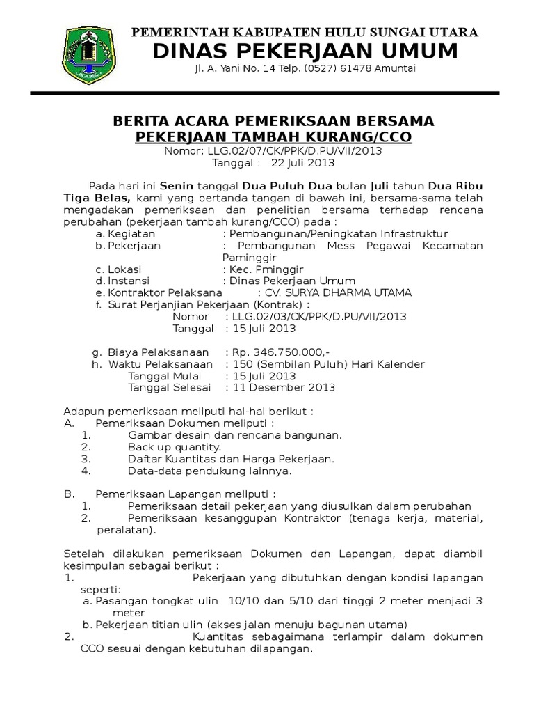 Cco & Justifikasi Teknis | PDF