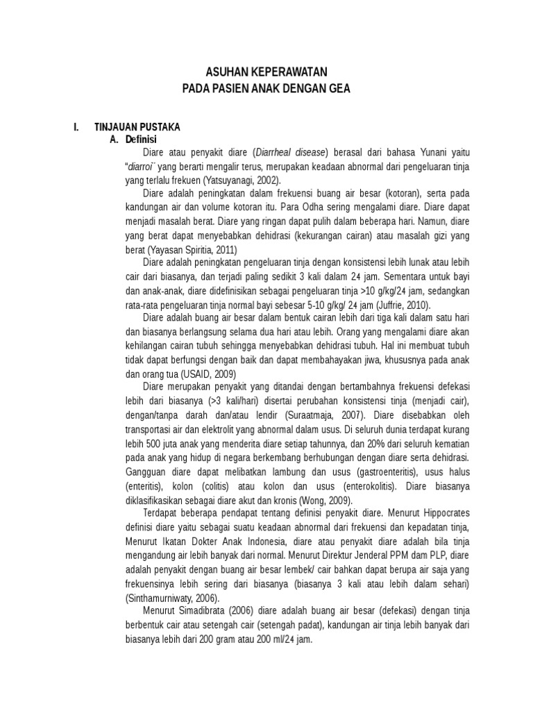 Askep Pada Pasien Anak Dengan Gea | PDF