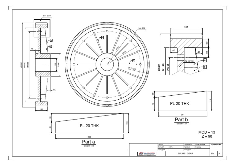 Design of a Spur Gear with Specified Dimensions and Tolerances | PDF