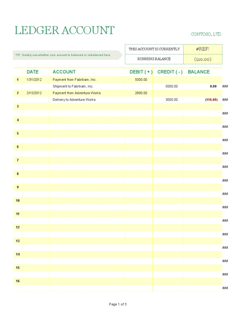 T Account Ledger1 | PDF