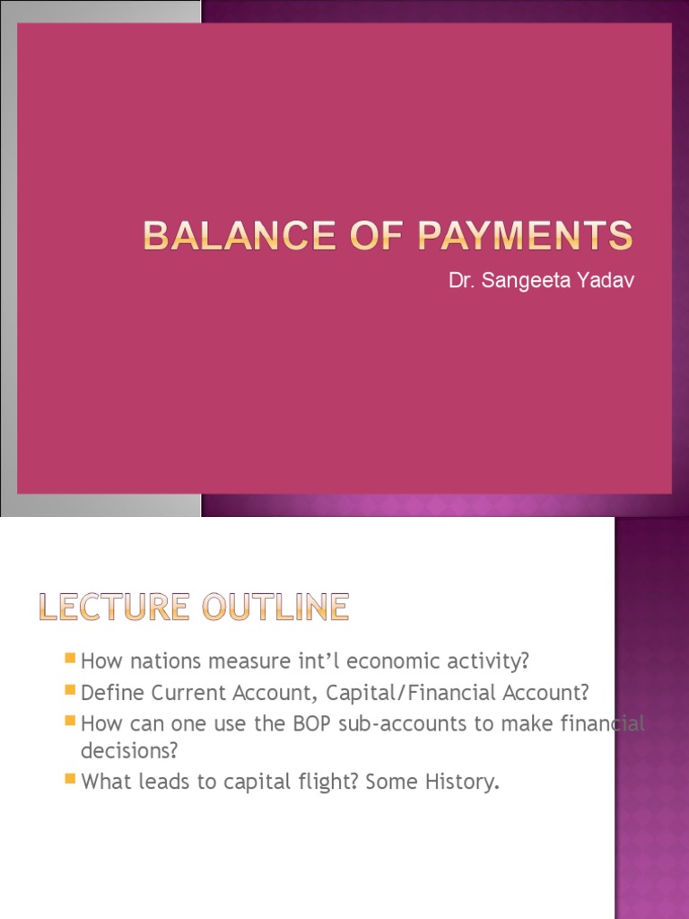 Balance of Payment | PDF | Current Account | Debits And Credits