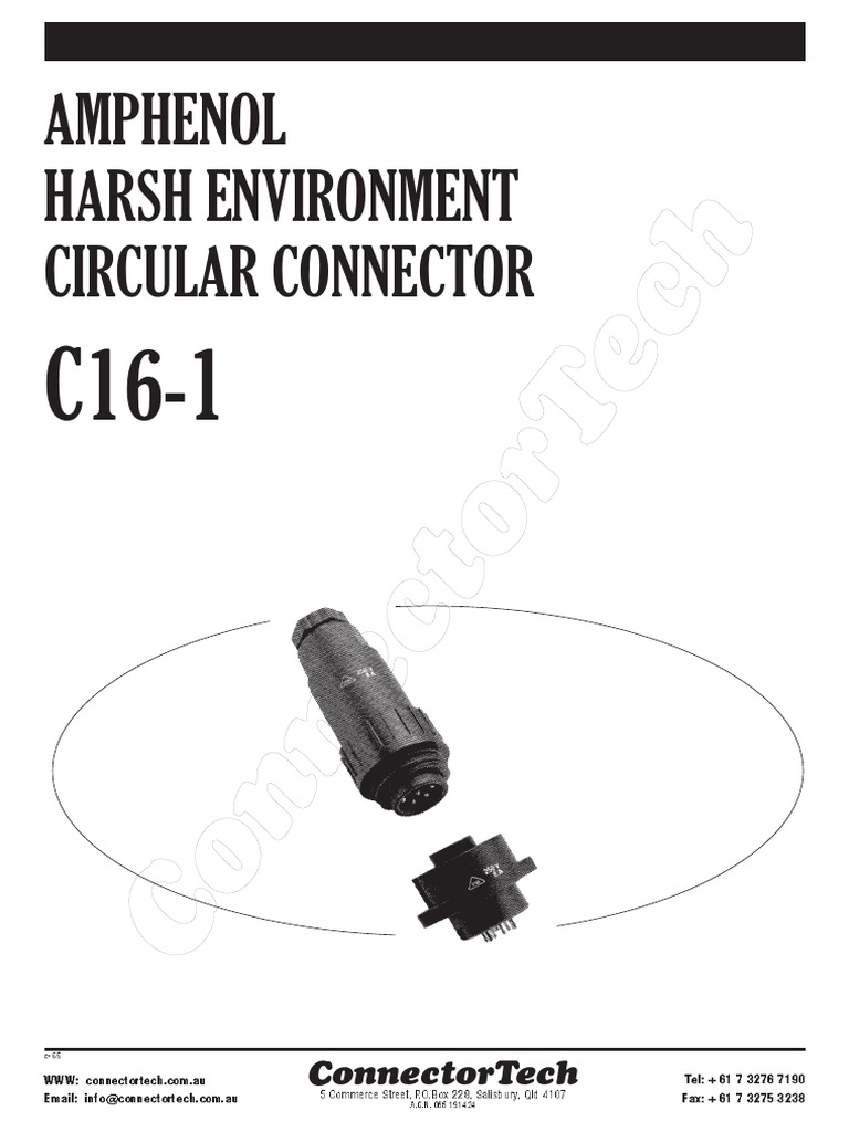 Amphenol C16-1 | PDF | Electrical Connector | Insulator (Electricity)