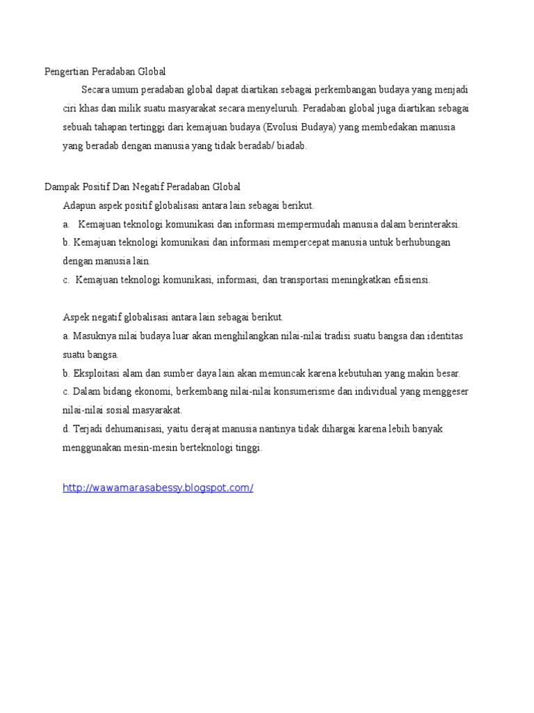 Pengertian Peradaban Global | PDF