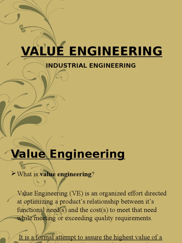 Value Engineering PPT | Scrum (Software Development) | Profit (Accounting)