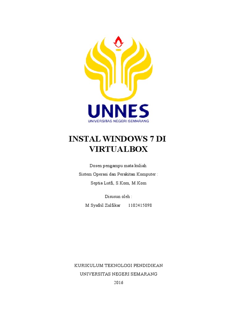 Instalasi Windows 7 Di Virtualbox Pdf