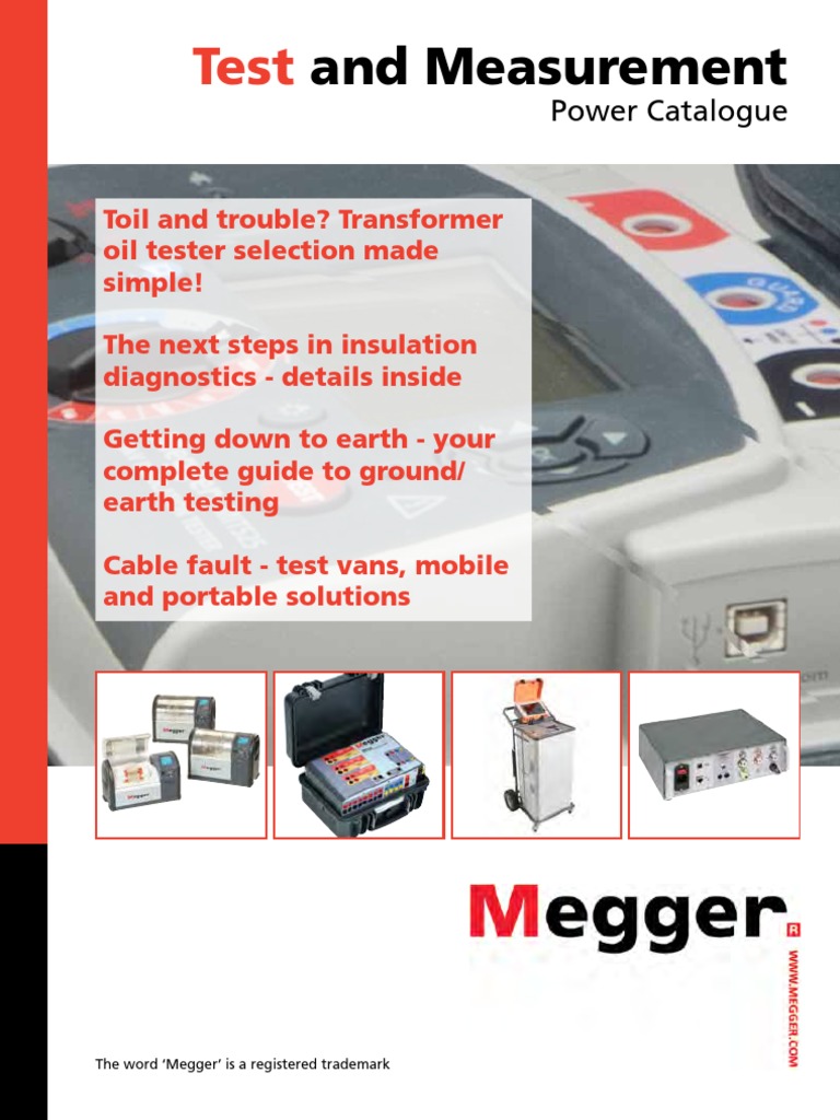 Megger Test and Measurments Power Catalogue | PDF | Capacitor | Transformer