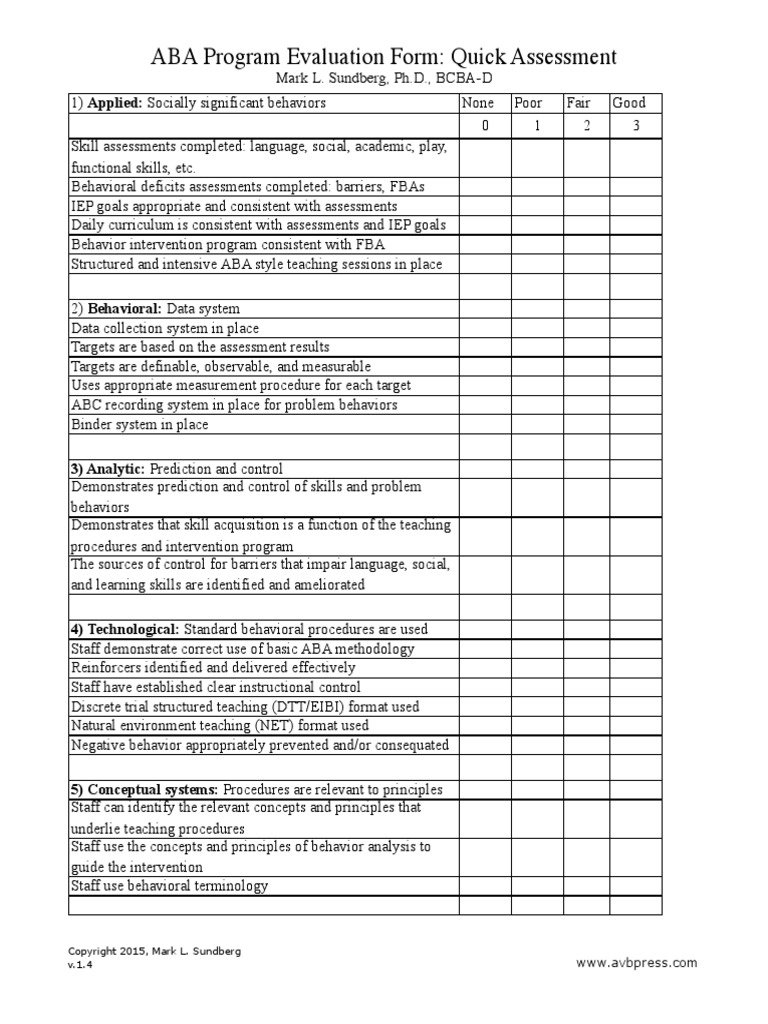 Aba Formulário de Avaliação Do Programa - Avaliação Rápida ...