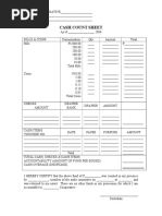 Cash Count Certificate Template | PDF