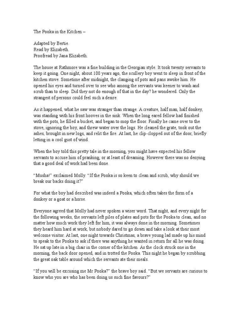 The Pooka in The Kitchen | PDF | Kitchen