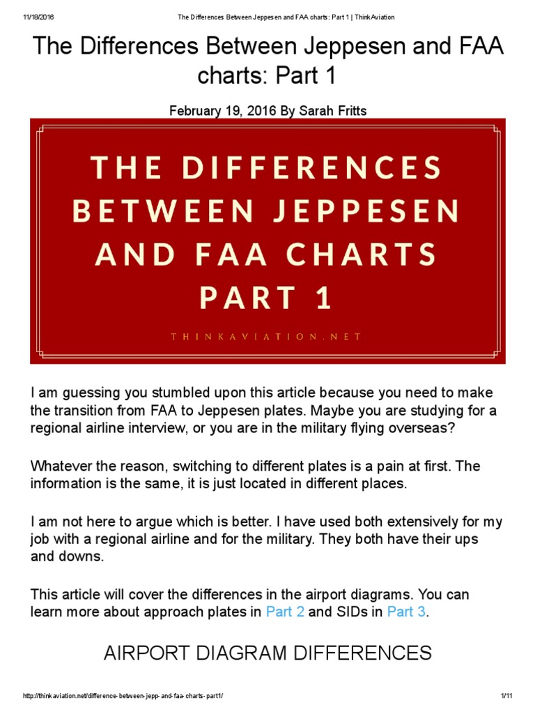 Jeppesen vs FAA Chart Differences | PDF | Airport | Runway