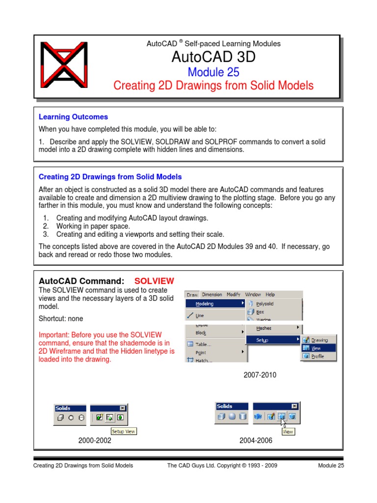 Autocad 3d Module 25 PDF | PDF | Computer Aided Design | Auto Cad
