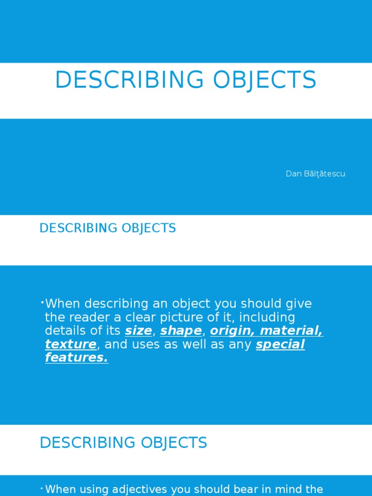 Describing Obj | PDF