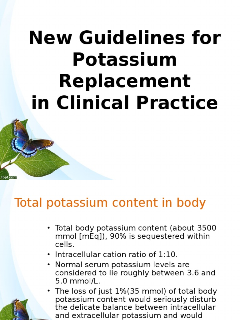 New Guidelines For Potassium Replacement | Download Free PDF ...