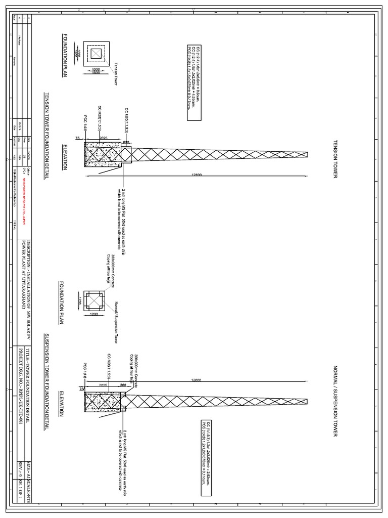 Lattice Tower Foundation