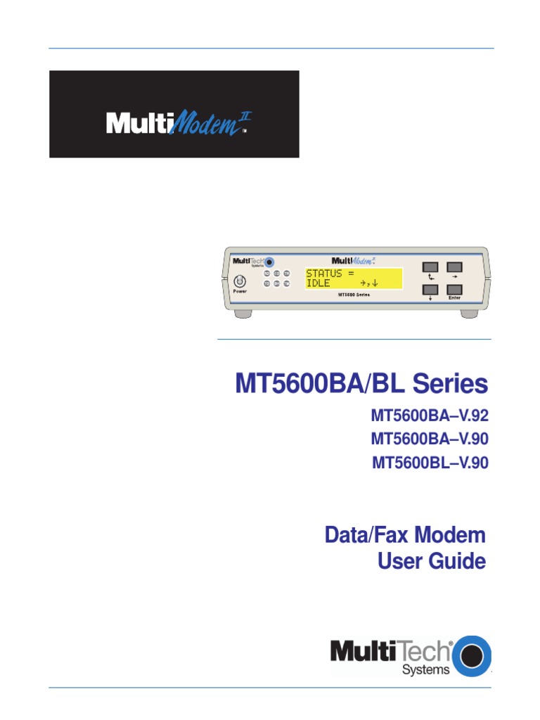 Multitech Modem MT5600BA/BL Series | PDF | Modem | Electrical Connector