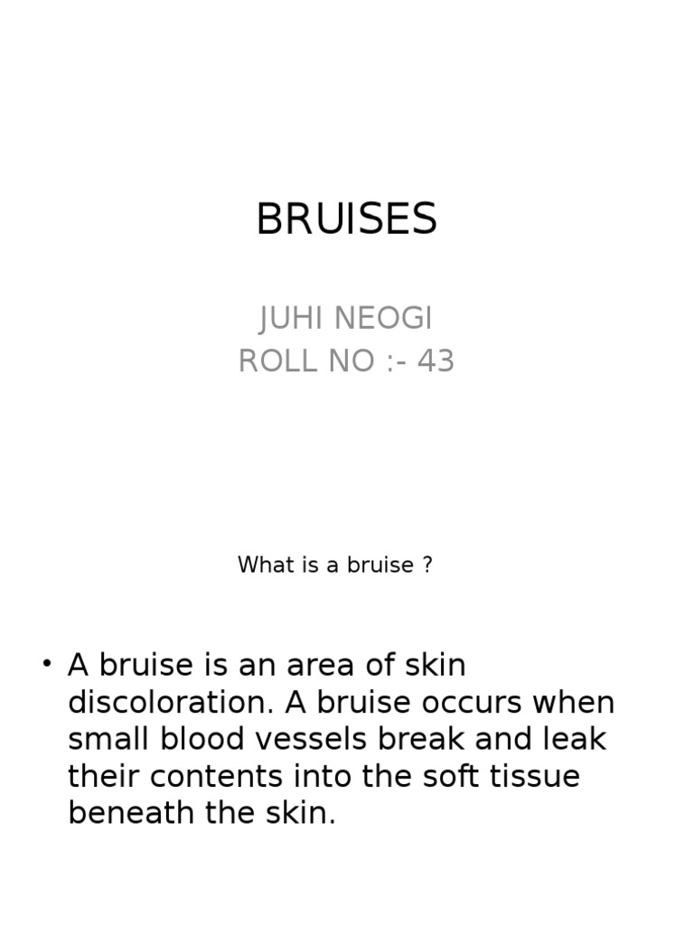 Bruises | PDF