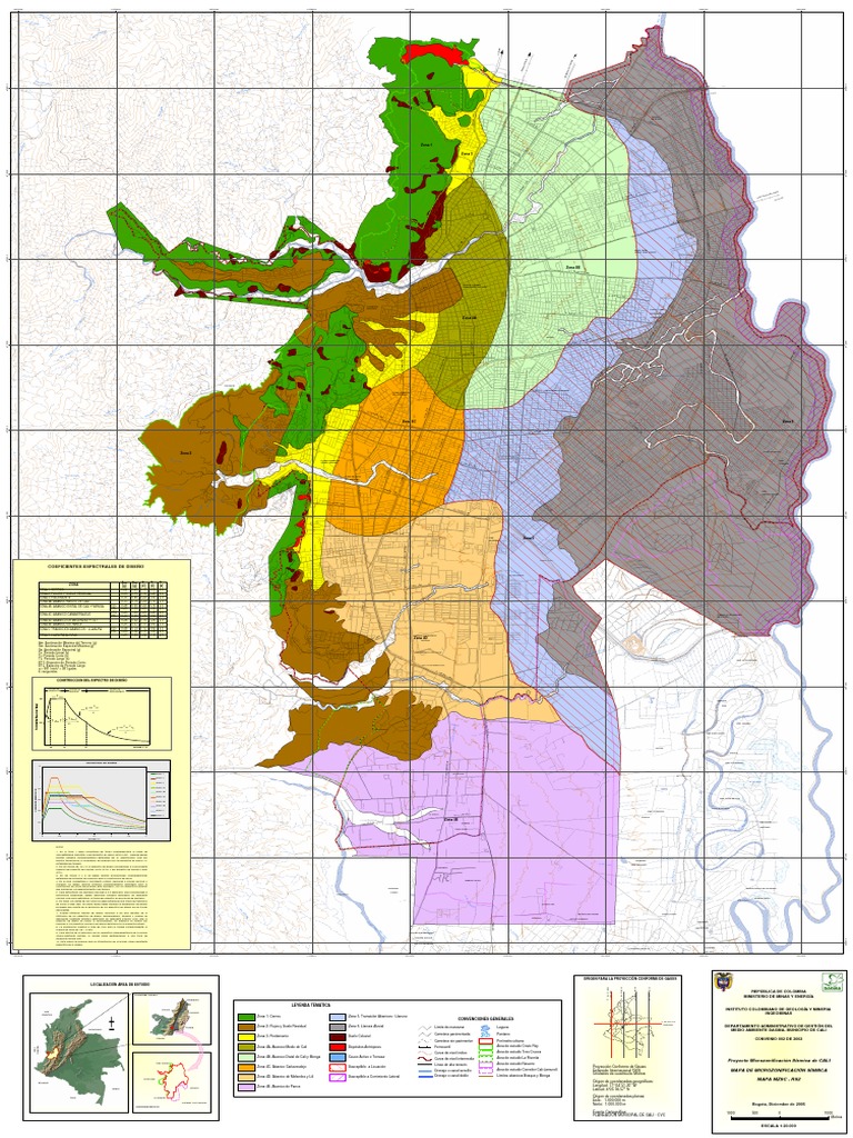 Mapa Microzonificación Cali | PDF | Ciencias de la Tierra | Geografía ...