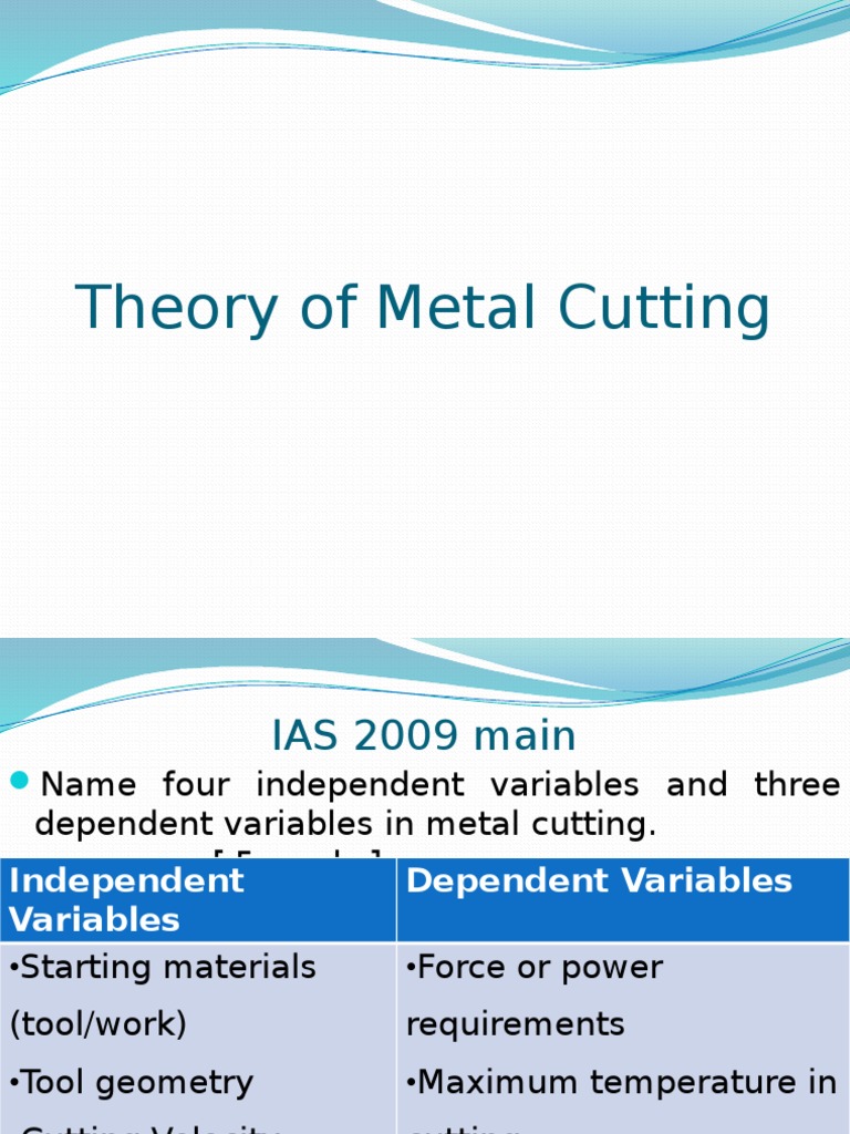Theory of Metal Cutting, Metal Forming | PDF | Forging | Sintering