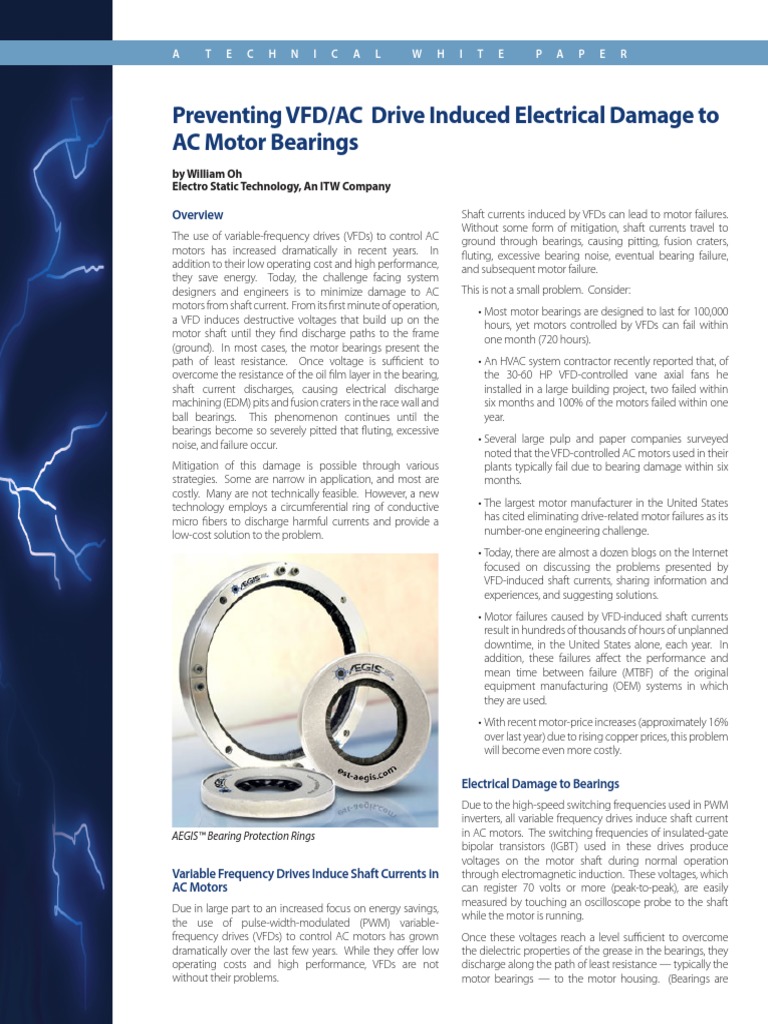 Preventing VFD/AC Drive Induced Electrical Damage To AC Motor Bearings ...