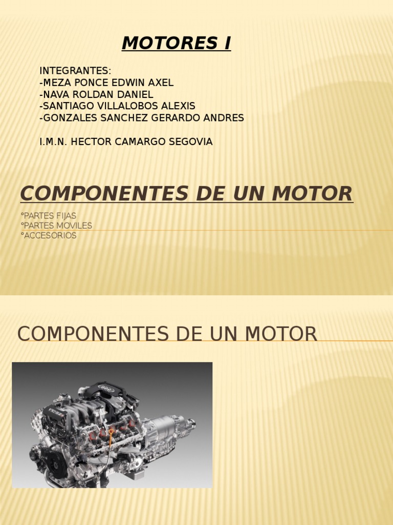 Componentes del Motor de Combustión | PDF | Pistón | Aluminio