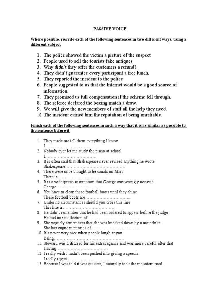 Passive Voice - Advanced Level | PDF | Art