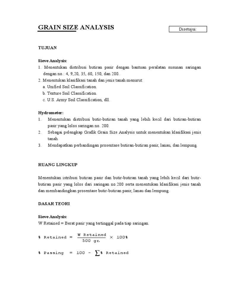 Grain Size Analysis | PDF