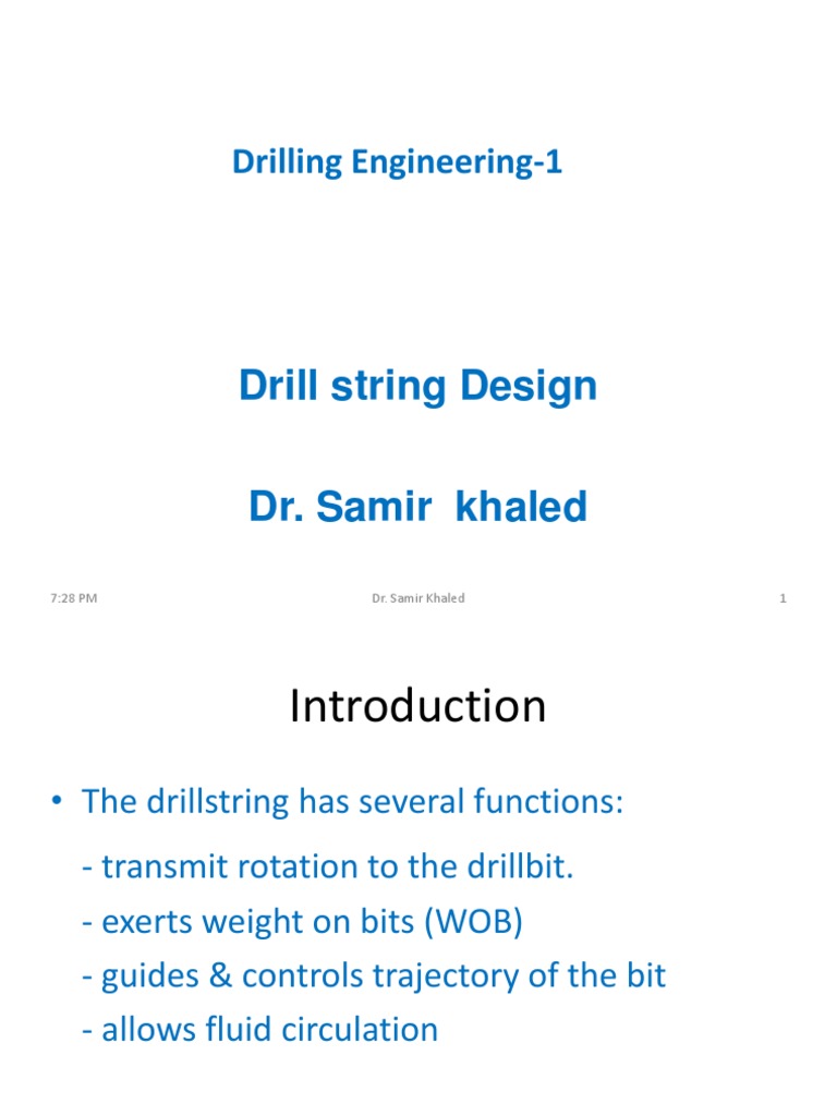 Drillstring Design | PDF | Applied And Interdisciplinary Physics | Building Engineering