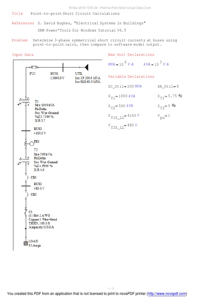 Short Circuit Calcs | PDF | Computers