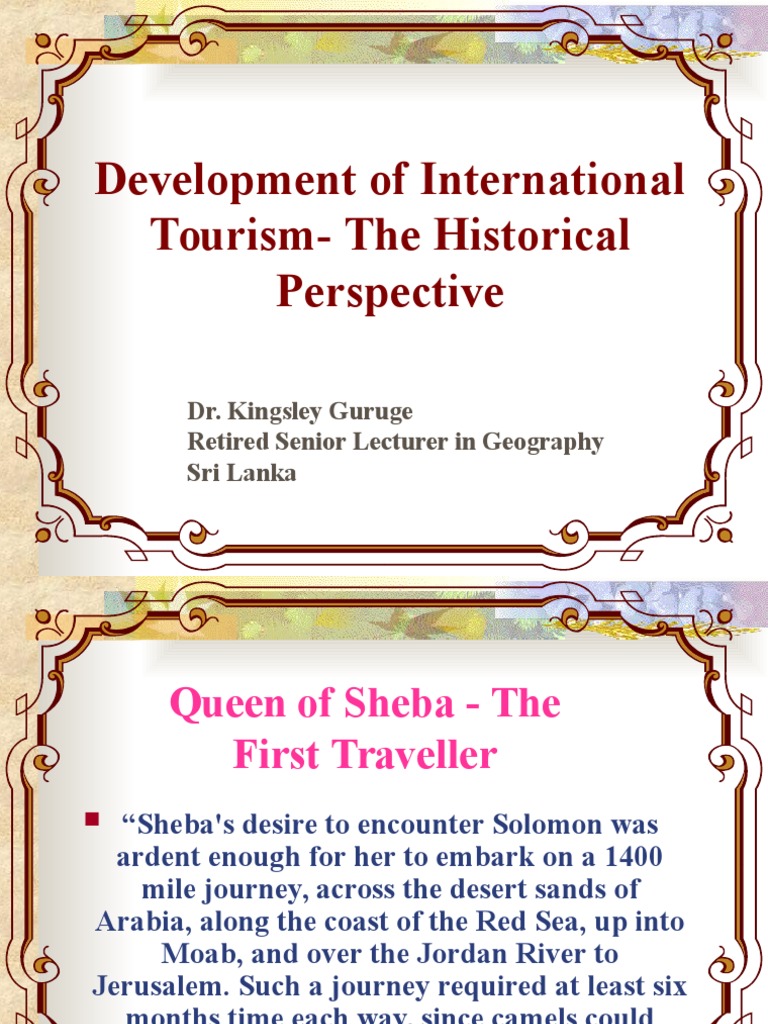 Evolution of International Tourism | PDF | Spa | Tourism