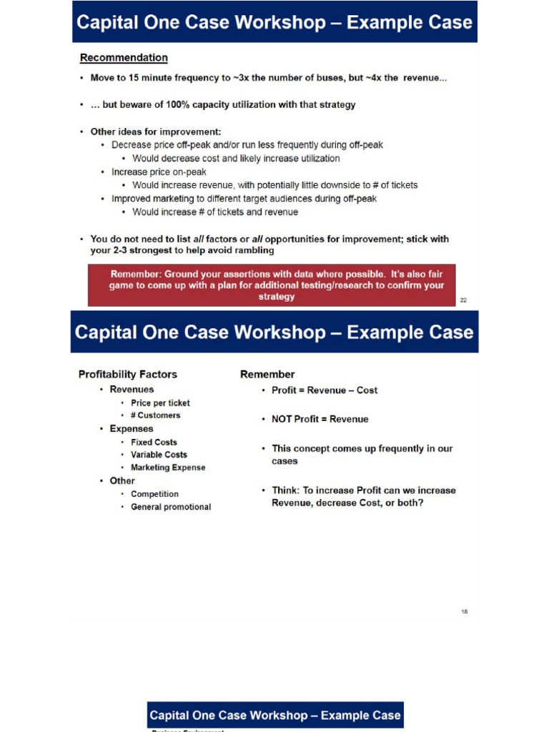Capital One Case Prep | PDF