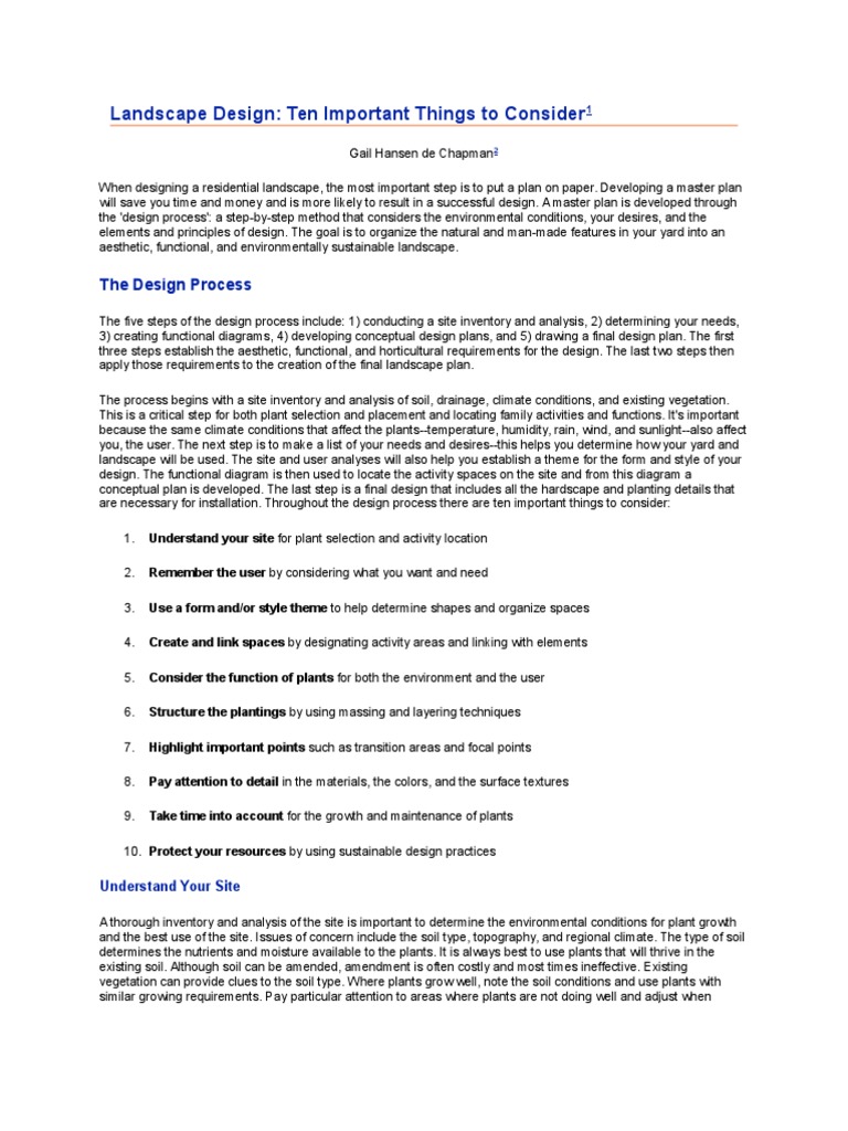 Landscape Design | PDF | Environmental Design | Landscape