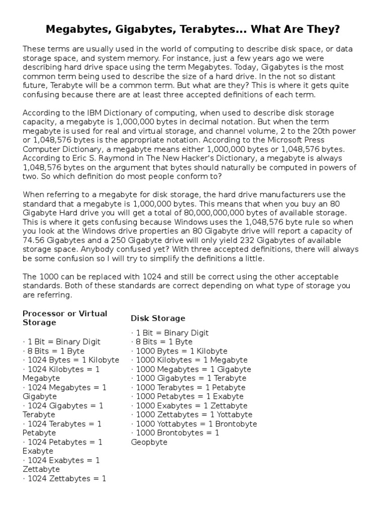 Understand megabytes, gigabytes, terabytes and beyond with this data ...