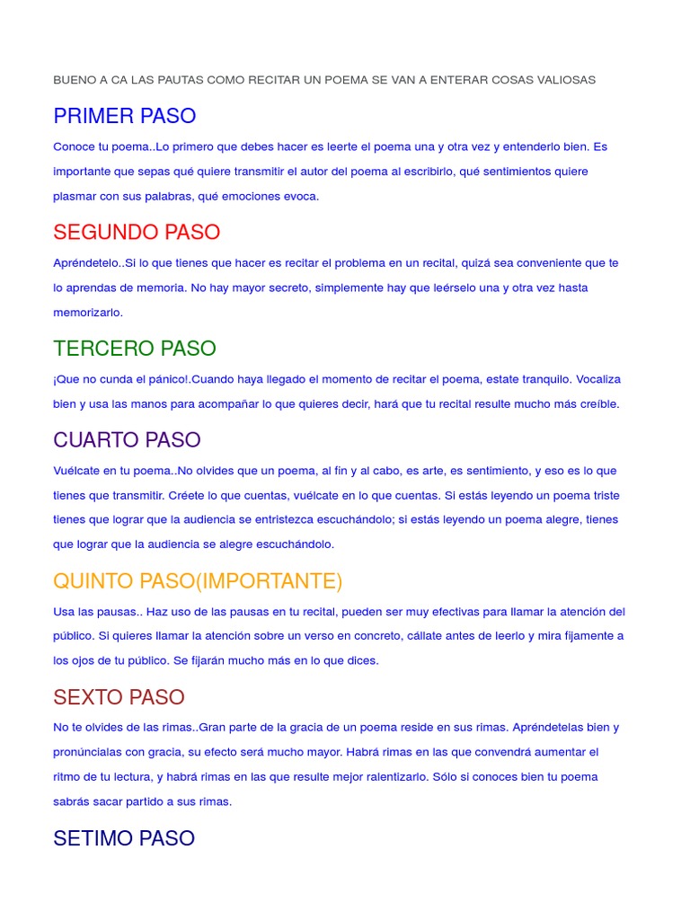 PAUTAS de La Declamacion Tyy | PDF | Terapia racional de comportamiento emotivo | Sicología