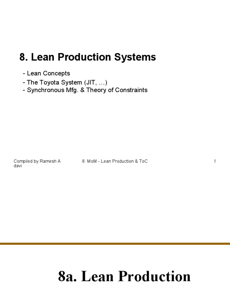 Operations Management Japenese (Lean) Production System | PDF | Lean ...