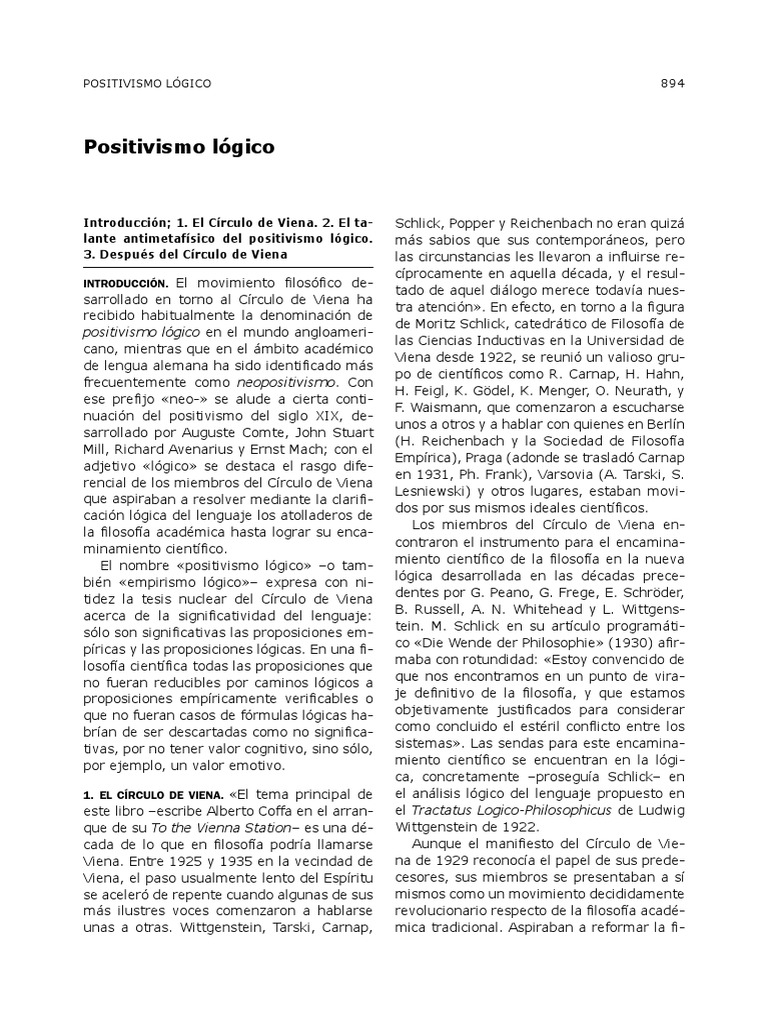 Ayer, A. - El Positivismo Lógico PDF | PDF | Science | Metafísica